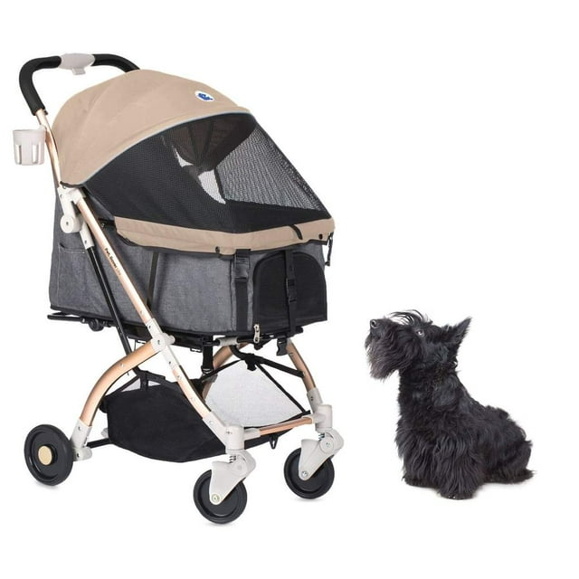 HPZ Pet Rover Lite Travel Dog, Cat & Pet Stroller, Taupe - Walmart.com