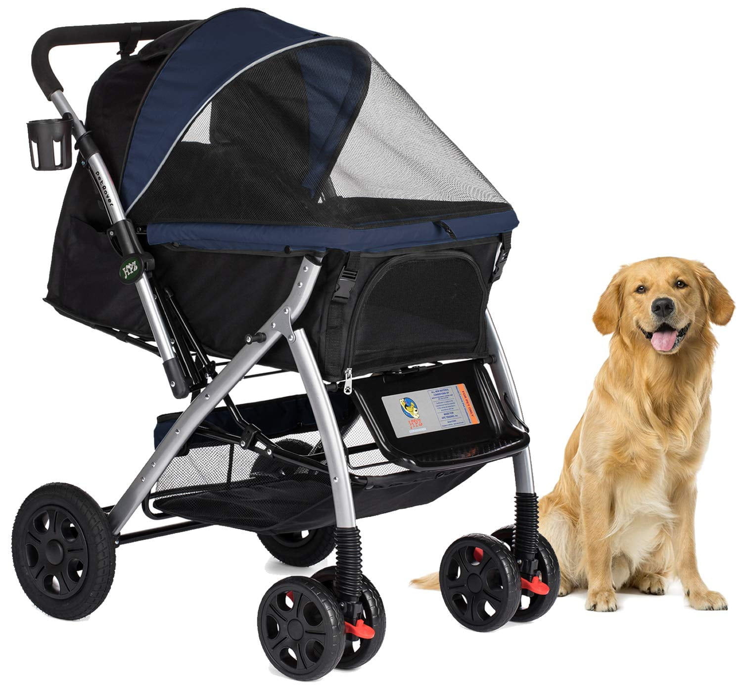 HPZ Pet Rover Premium OIF8 Heavy Duty Dog/Cat/Pet Stroller With ...