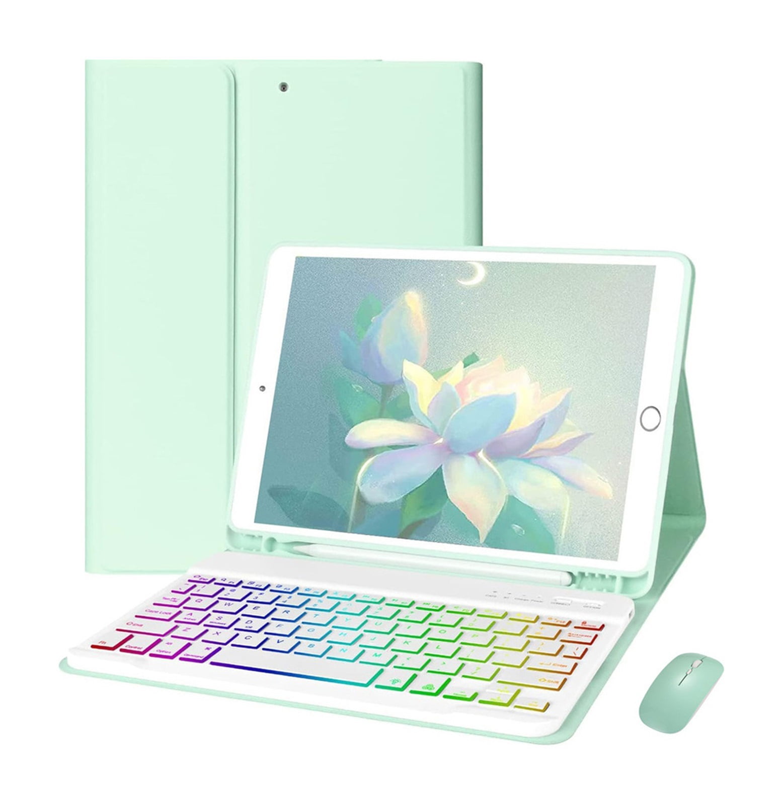 HPZZ Illuminated Keyboard Case and Mouse Combo compatible with iPad 10. ...