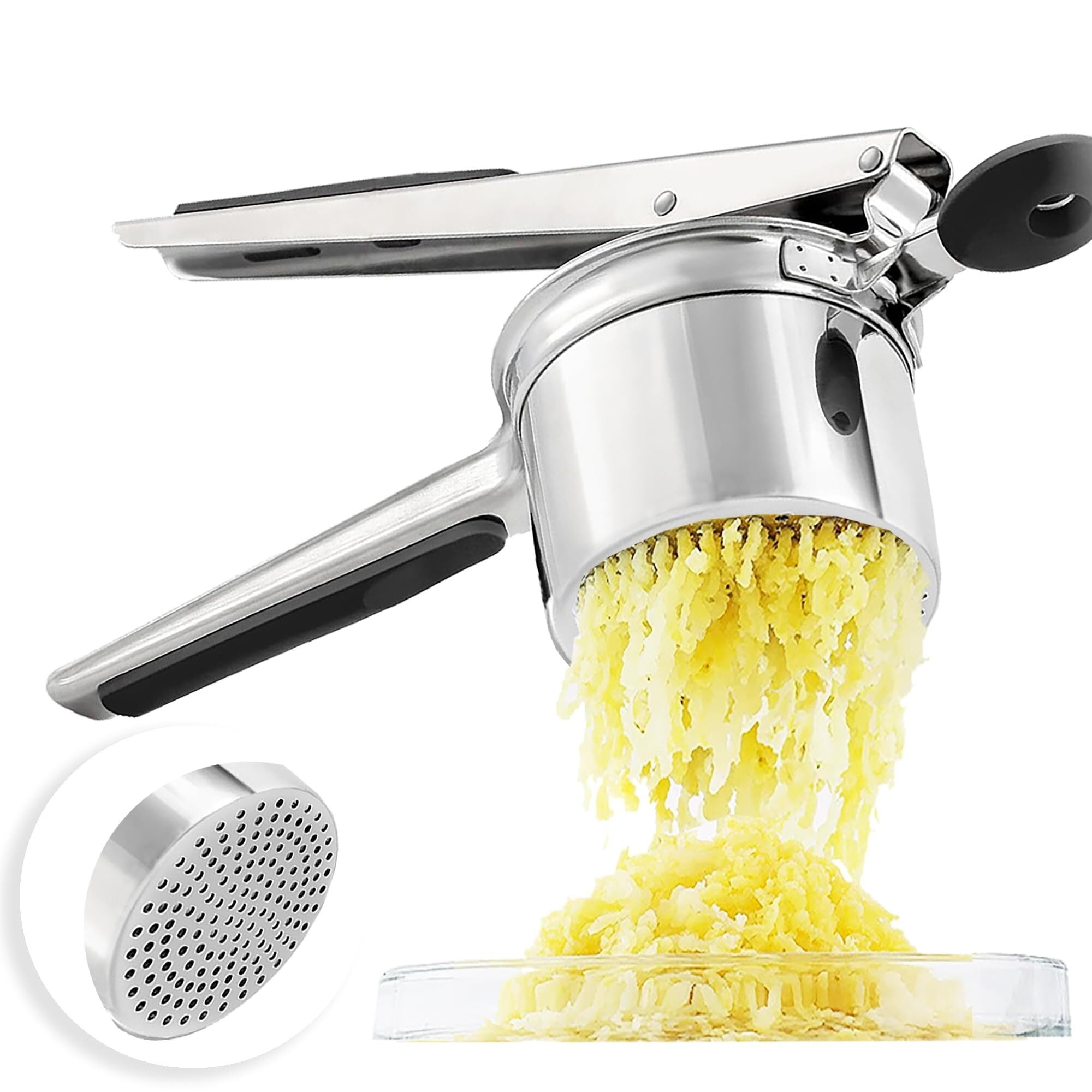 HPZZ Large Potato Ricer, Heavy Duty Stainless Steel Potato Ricer and ...