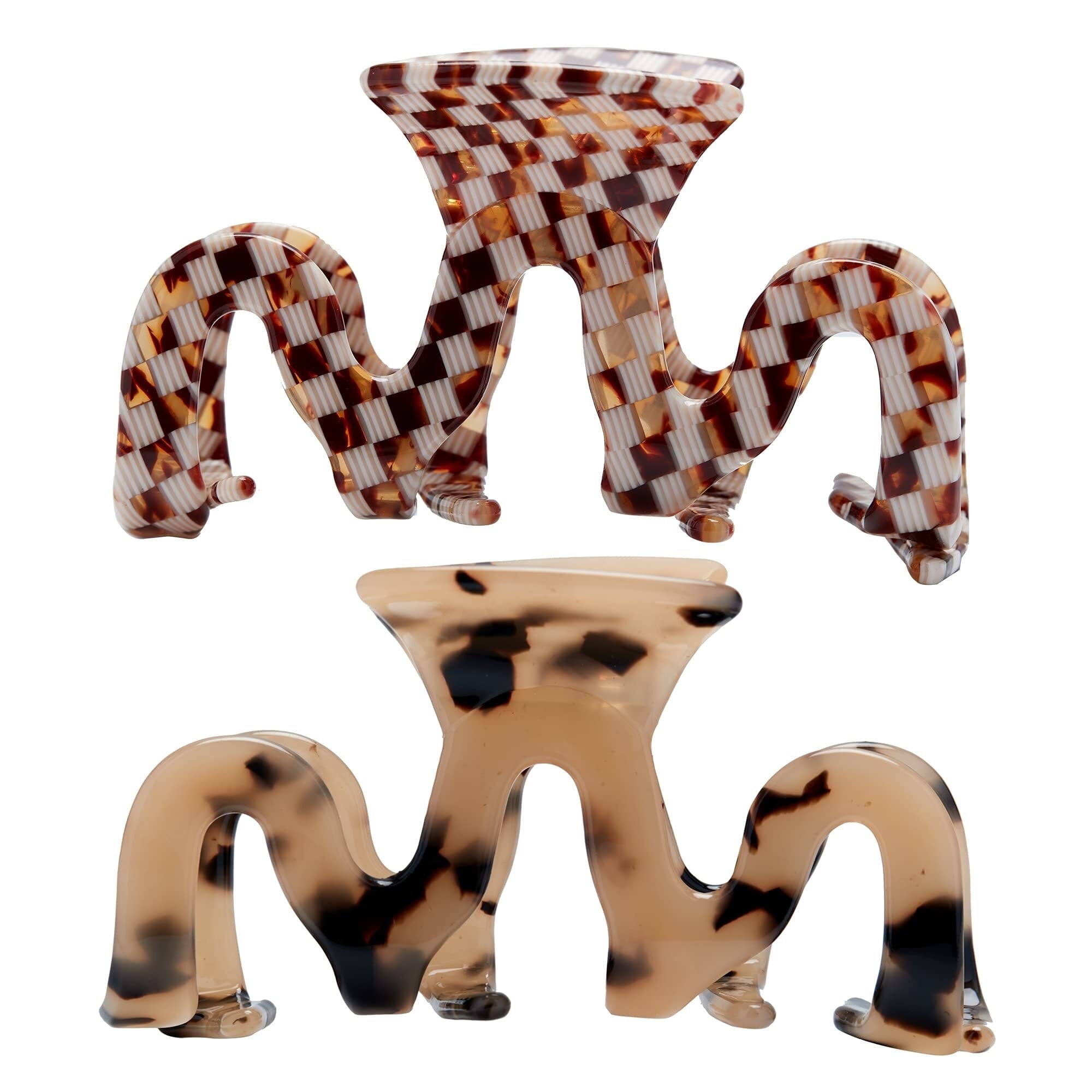 HPZZ Large Tortoise Shell Claw Clip 3.5 Inch Cellulose Acetate Hair ...