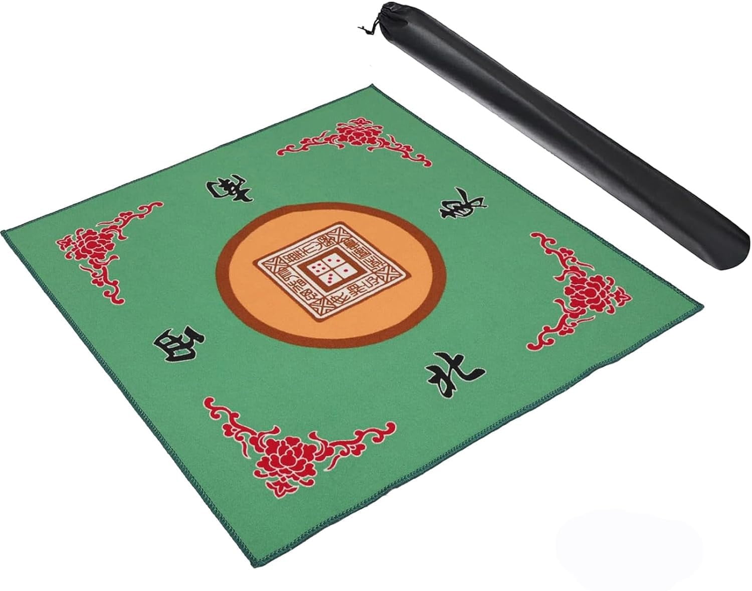 HPZZ Mahjong Mat with 3 Dice & Carrying Bag, Anti Slip and Noise ...