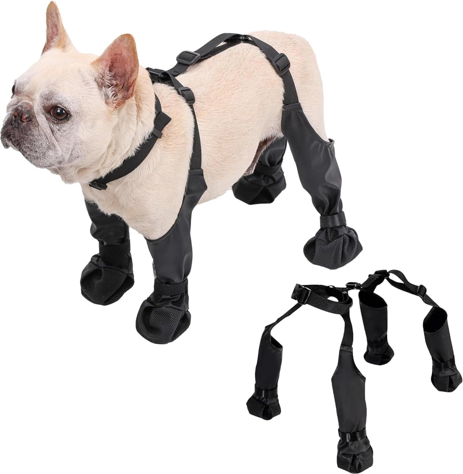 HPZZ Outdoor Waterproof Snow Dog Boot, Straps Over Back Dog Legging ...