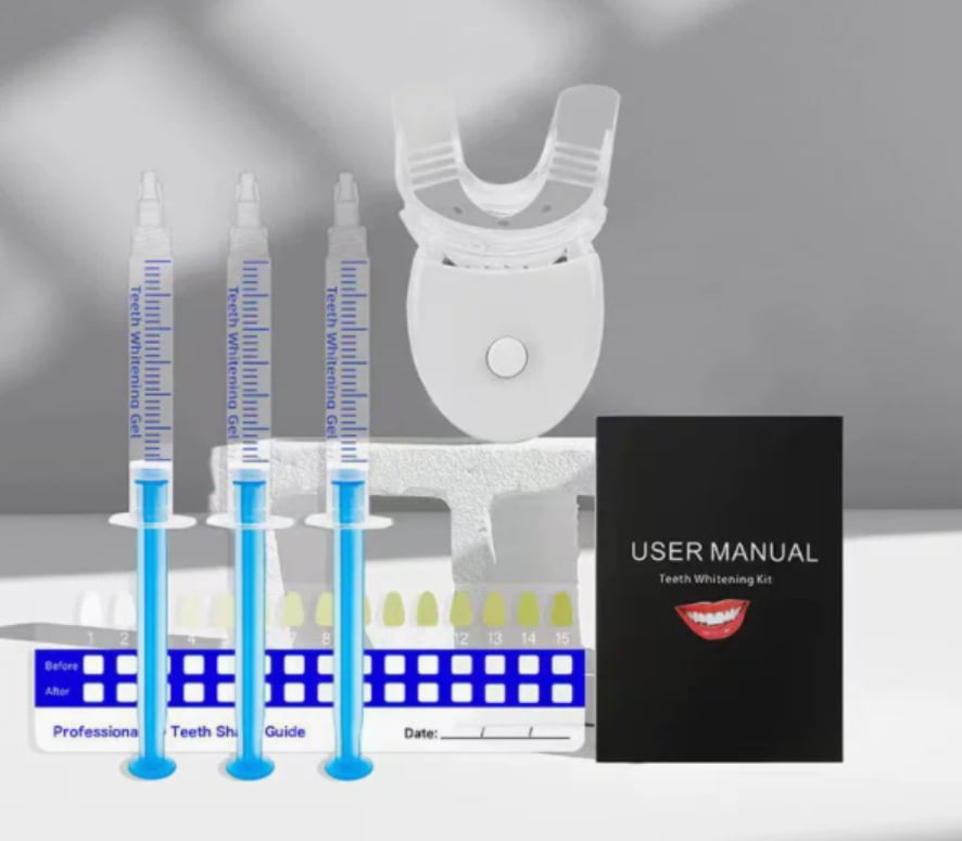 HPZZ PurelyWHITE DELUXE Teeth Whitening Kit, Complete LED Teeth Whitening, 15+ Treatments, (3 ...