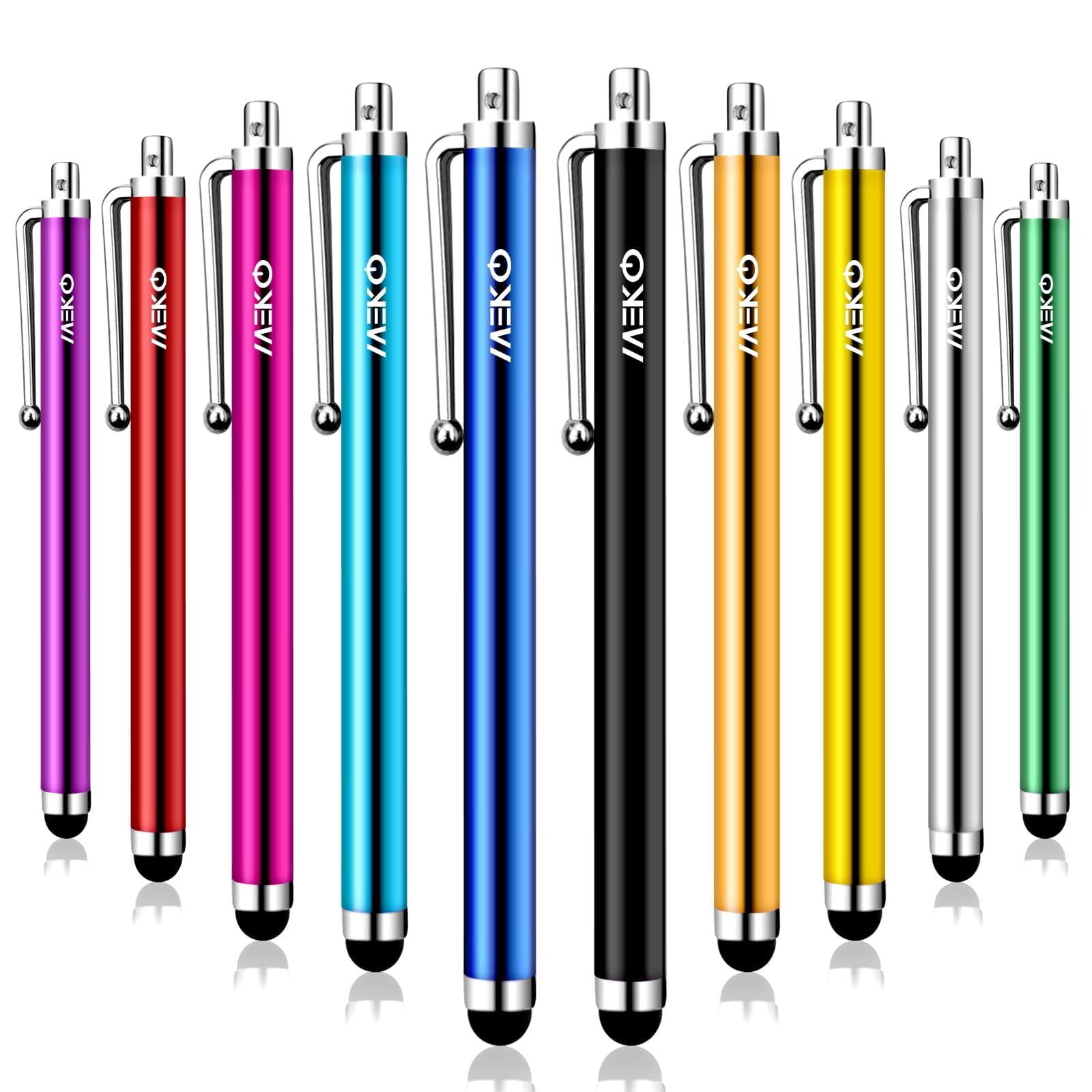 HPZZ Stylus Pens for Touchscreens,10 Pack Thin Rubber Tip Stylus ...