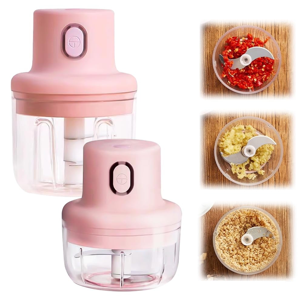 HPZZ Wireless Food Chopper, Electric Mini Garlic Chopper Grinder Veggie ...