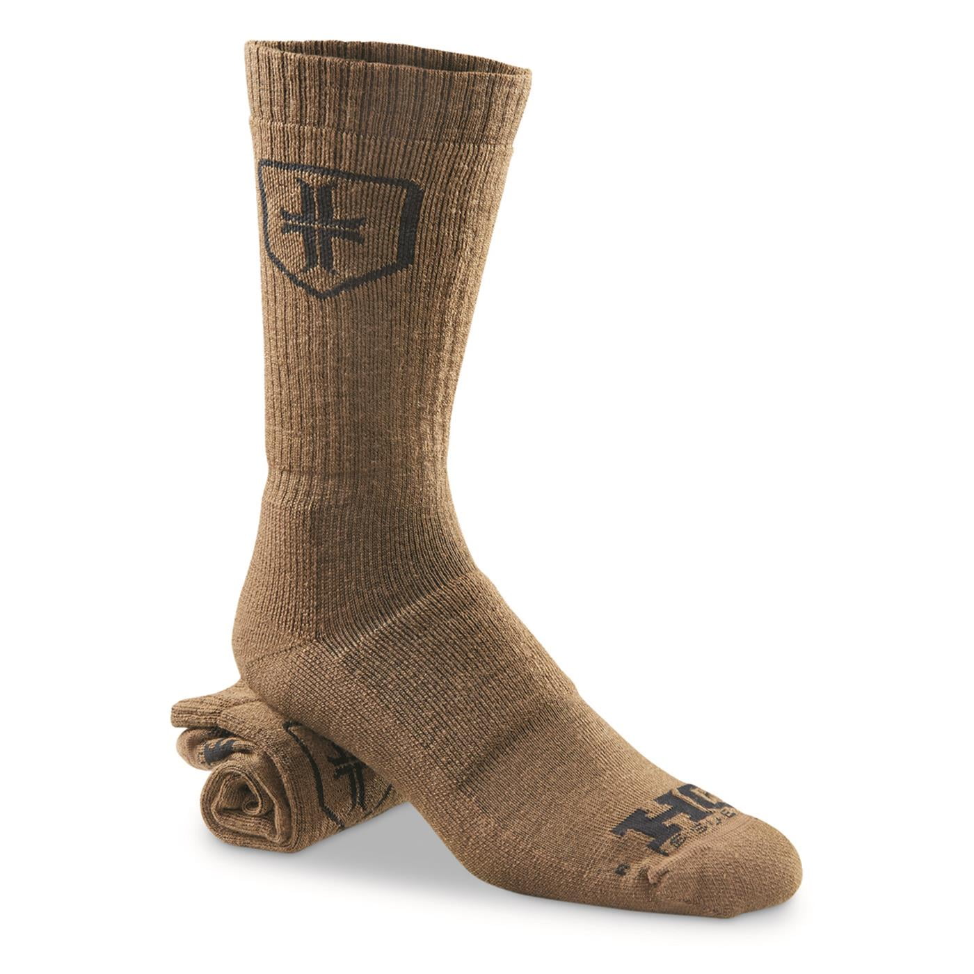 HQ ISSUE + Warrior Poet Society Merino Wool Blend Boot Socks Coyote ...