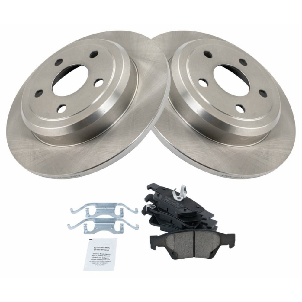 HQAS 4pcs Rear Ceramic Disc Brake Pad Set with Contact Point Grease and ...