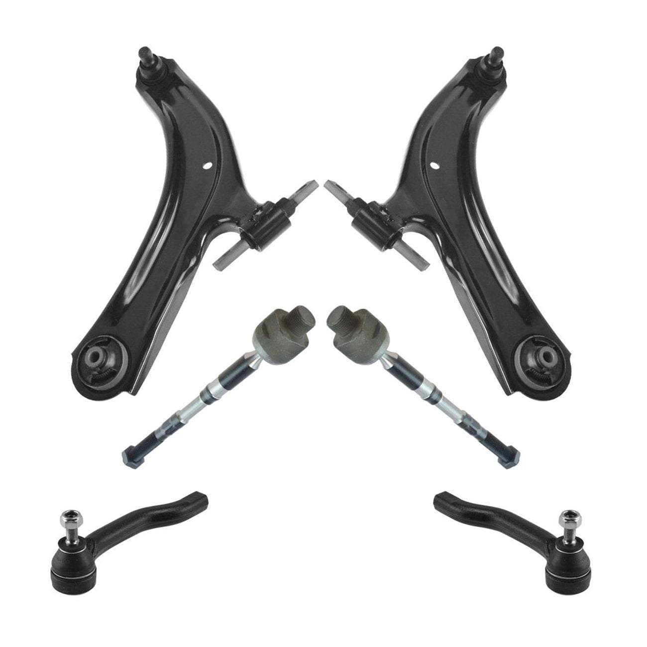 HQAS Piece Steering Suspension Kit Lower Control Arms Inner Outer Tie ...