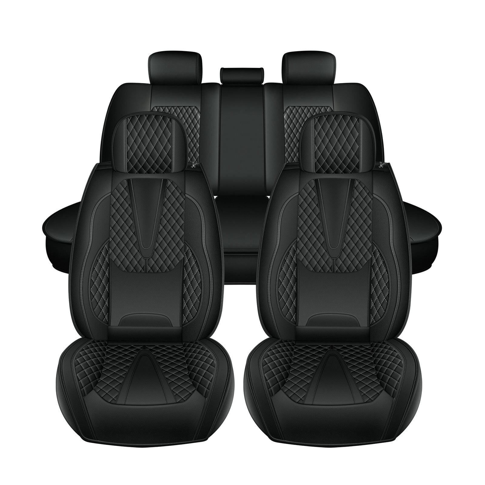 HQBQBUG Black Car Seat Covers Full Set Fit for Kia Sedona 2015-2021 5 ...