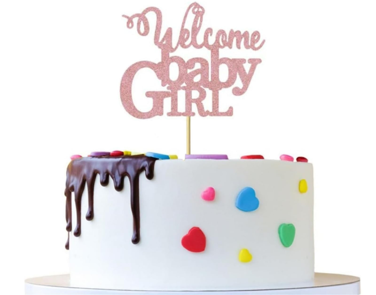 HQKJGSYX Baby Shower Cake Topper Pink Cupcake H2FSDToppers Custom Cake ...