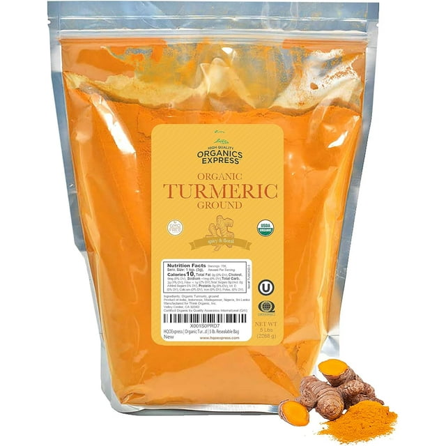 HQOExpress - USDA Certified Organic- Non GMO - Ground Turmeric Spice ...