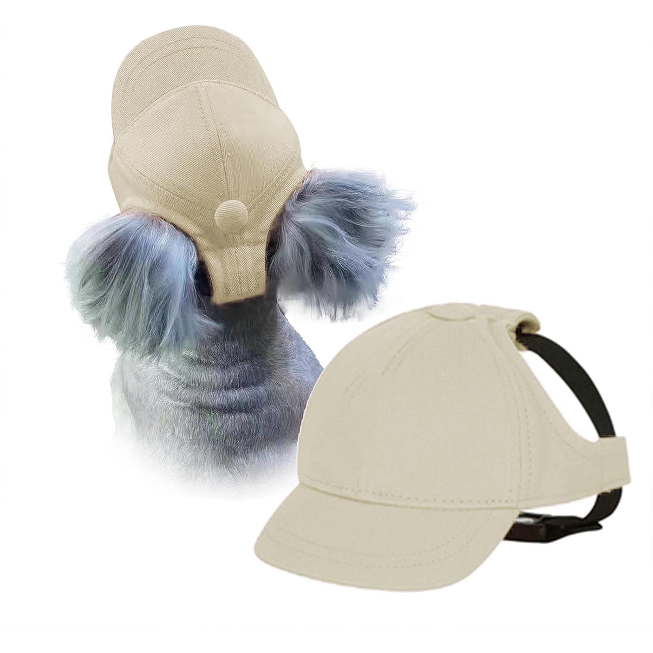 HQREA Puppy Hats with Ear Hole Adjustable Kitten Sun Visor Cap for ...