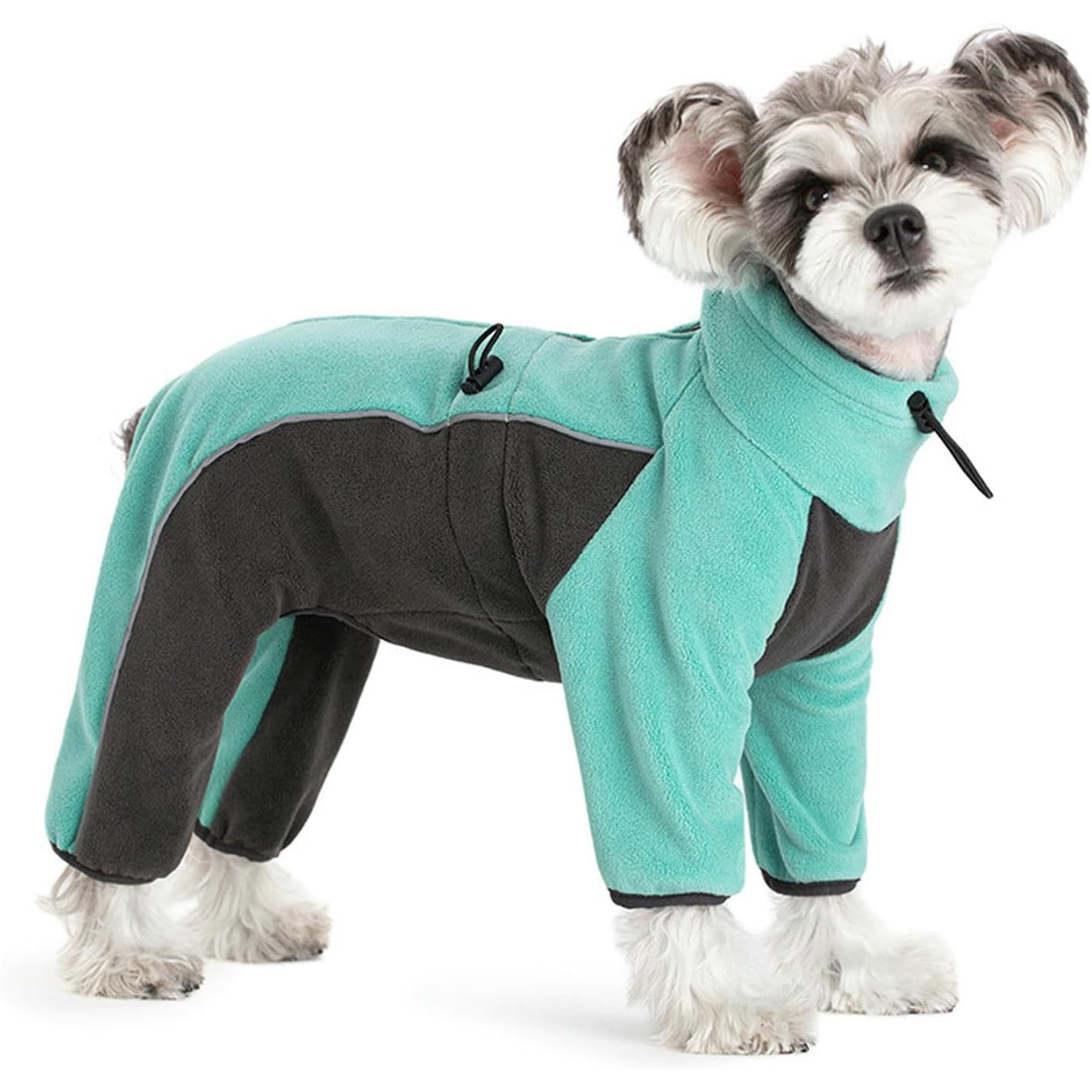 HQREA Winter Dog Coat Onesies Full Body Fleece Dog Pajamas Jumpsuit ...