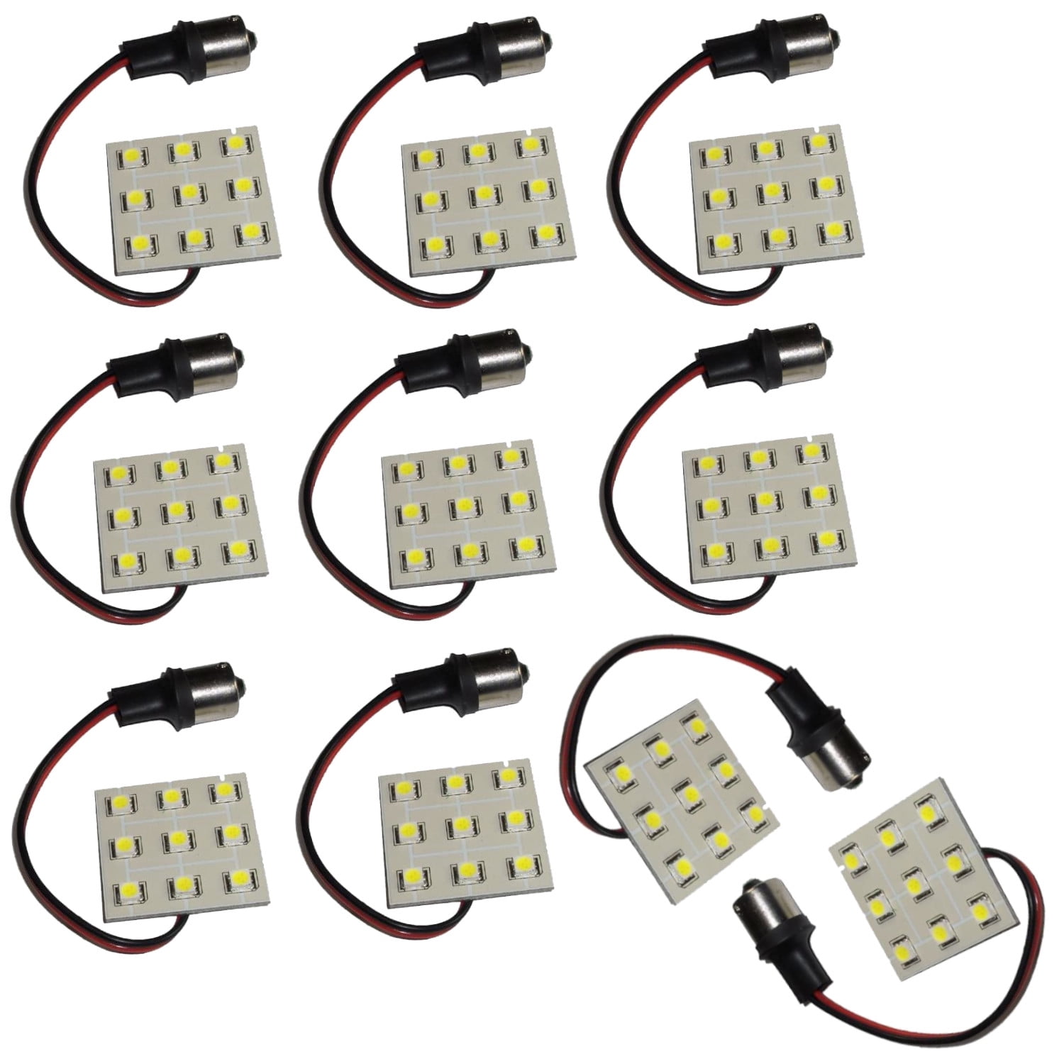 HQRP 10-Pack BA15s Bayonet Base 9 LEDs SMD 5050 LED Bulb Cool White for ...