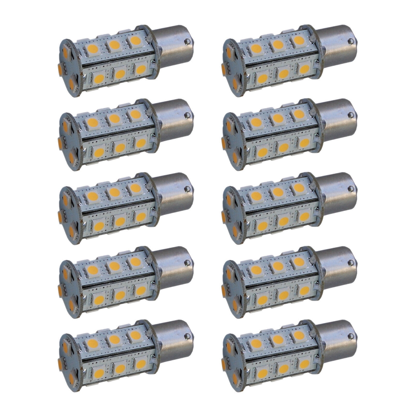 HQRP 10-pack 1141 BA15s Bayonet Base 18 LEDs SMD LED Bulb Warm White ...