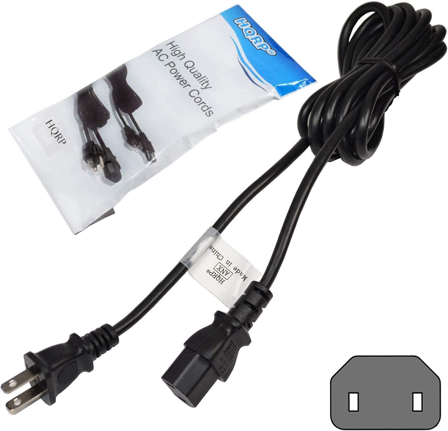 HQRP 10ft AC Power Cord for Sony KDL-52VE5 KDL-52V4100 KDL-52V5100 KDL ...