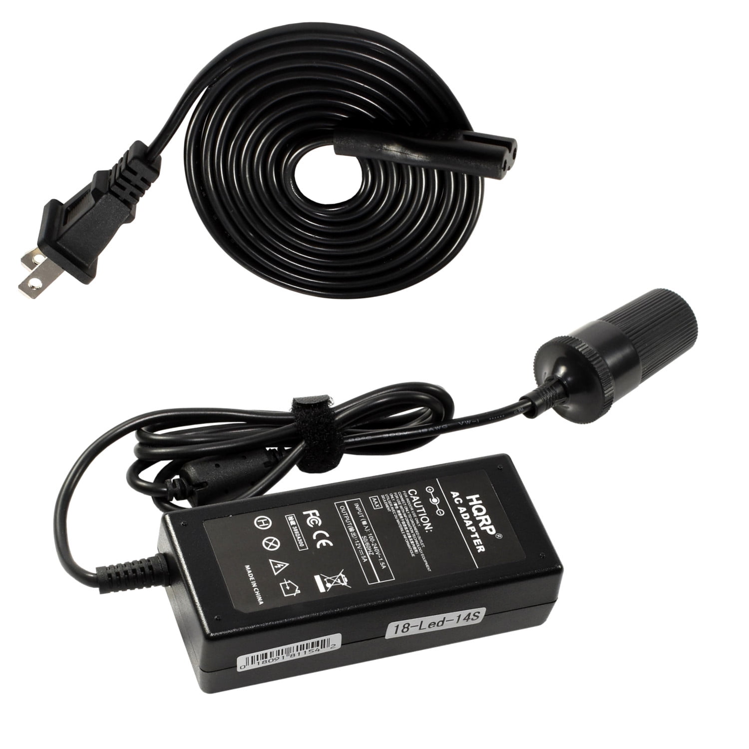 HQRP 110V AC to 12V DC 5A Converter / Adapter for Koolatron P9 Traveler ...