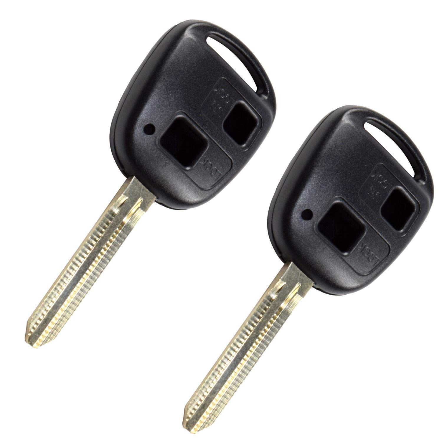 HQRP 2-Button Remote Key Fob Shell Case (Pack of 2) with UV Meter for ...