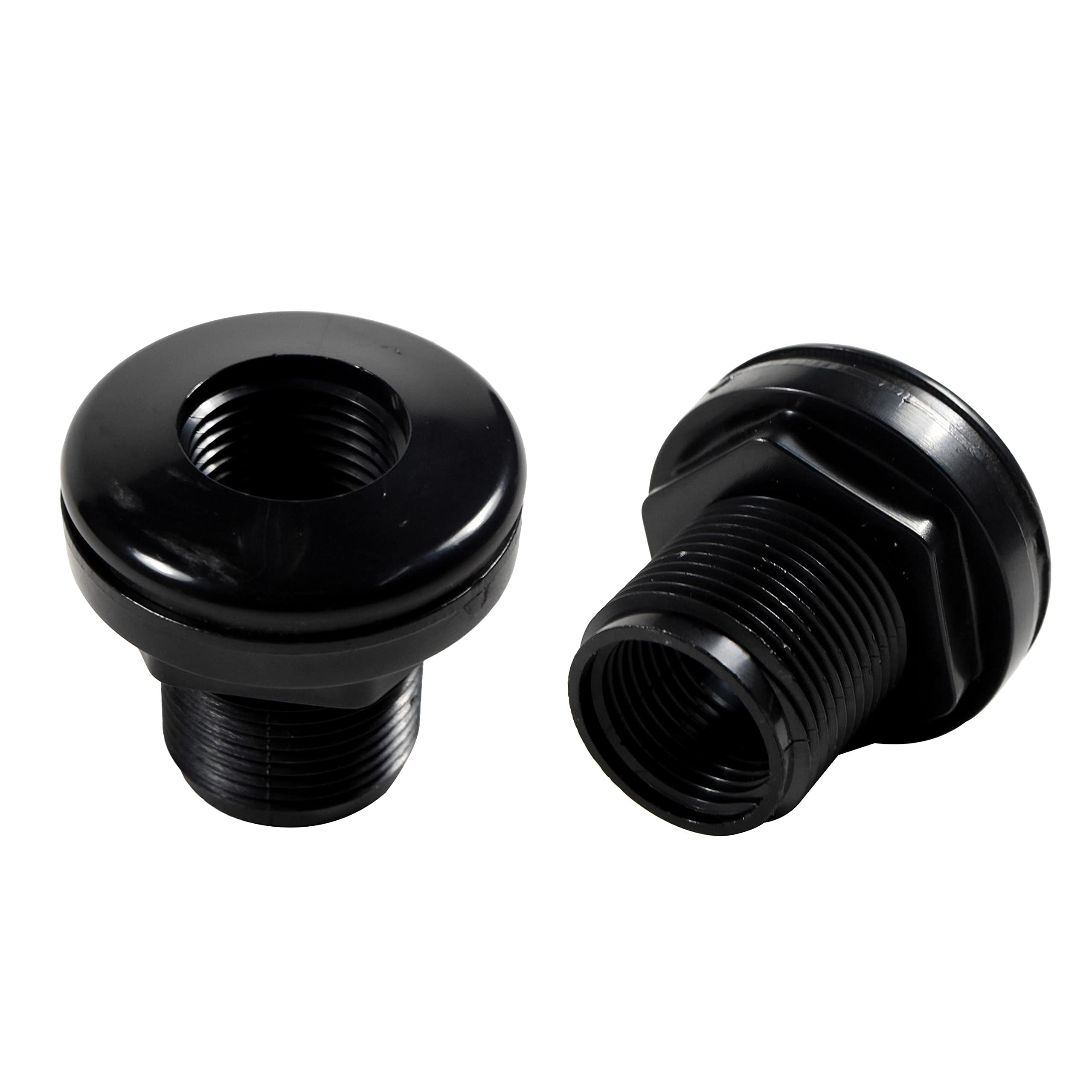 HQRP 2-Pack 1/2" ABS Bulkhead Fitting Double Threaded Water Tank ...
