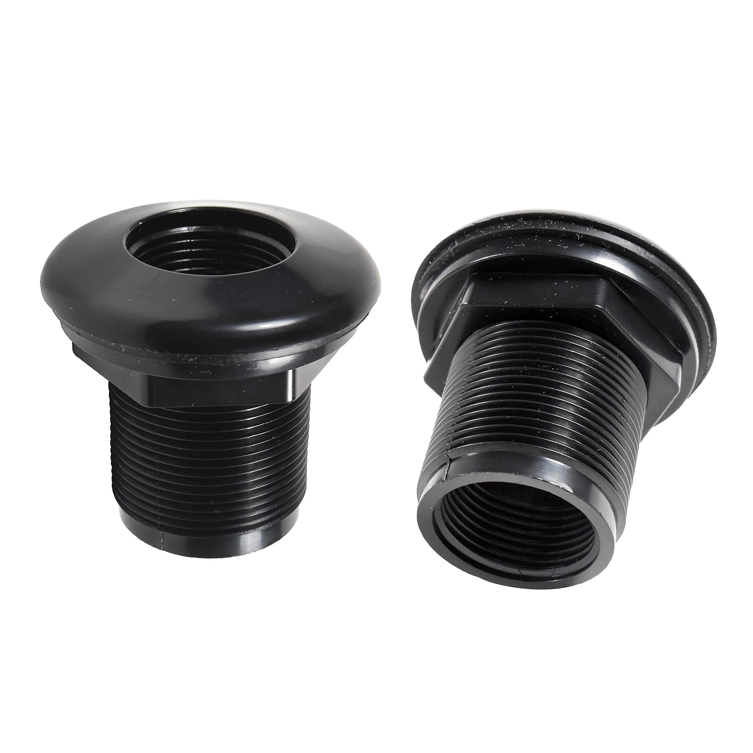HQRP 2-Pack 1" ABS Bulkhead Fitting Double Threaded Water Tank ...