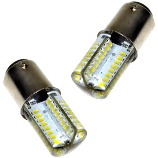 HQRP 2-Pack 110V LED Light Bulbs Cool White for Pfaff 7510 / 7530 ...