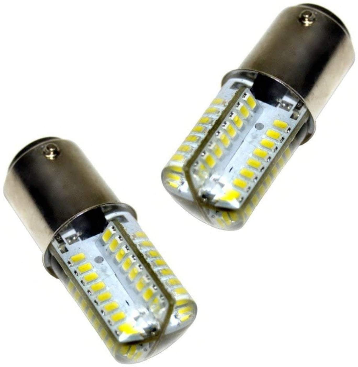 HQRP 2-Pack 110V LED Light Bulbs Cool White for Singer 222 / 247 / 301 ...