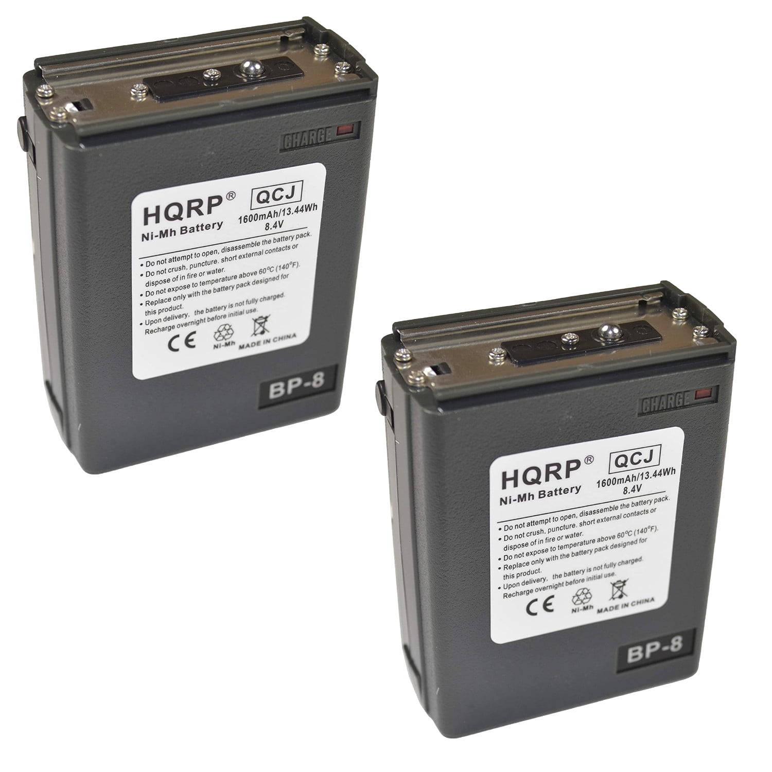 HQRP 2-Pack 1600mAh Ni-MH Battery for Icom IC-BP7 / IC-CM2 / IC-CM5 ...