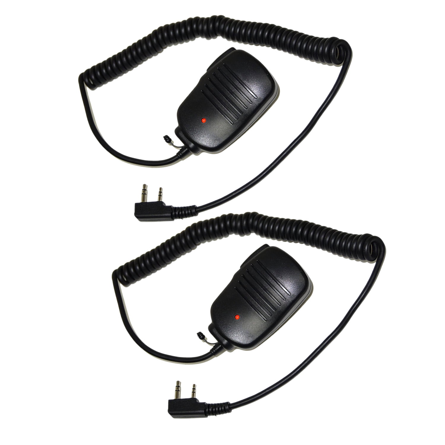 HQRP 2-Pack 2 Pin PTT Mini Speaker Mic for Kenwood TK-3107, TK-3118, TK ...
