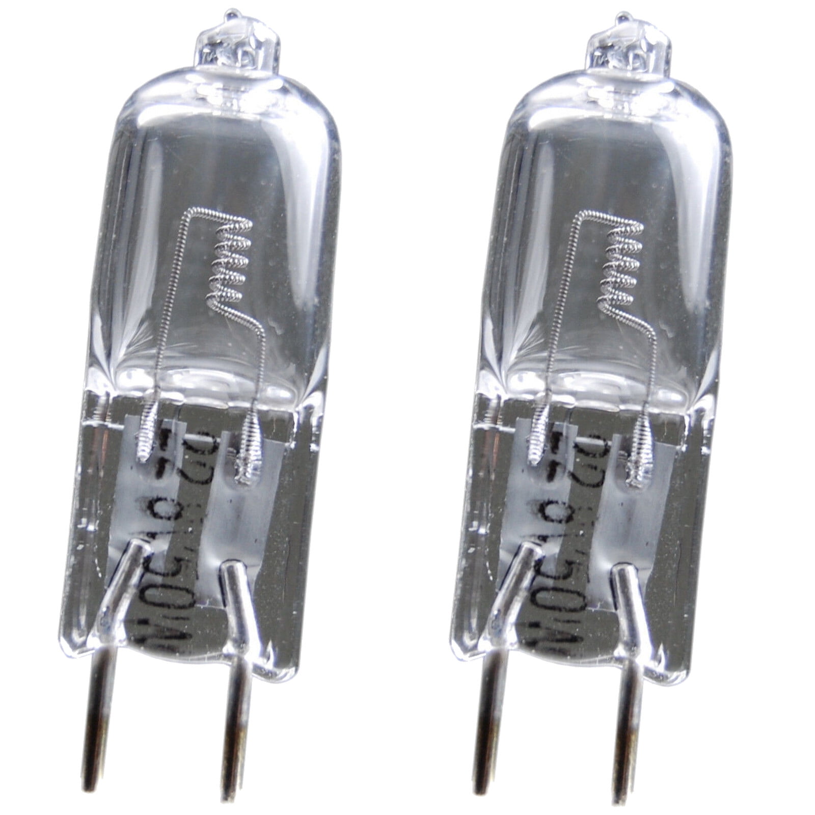HQRP 2-Pack 22.8V 50W Halogen Bulb G6.35 BiPin Base Lamp Clear ...