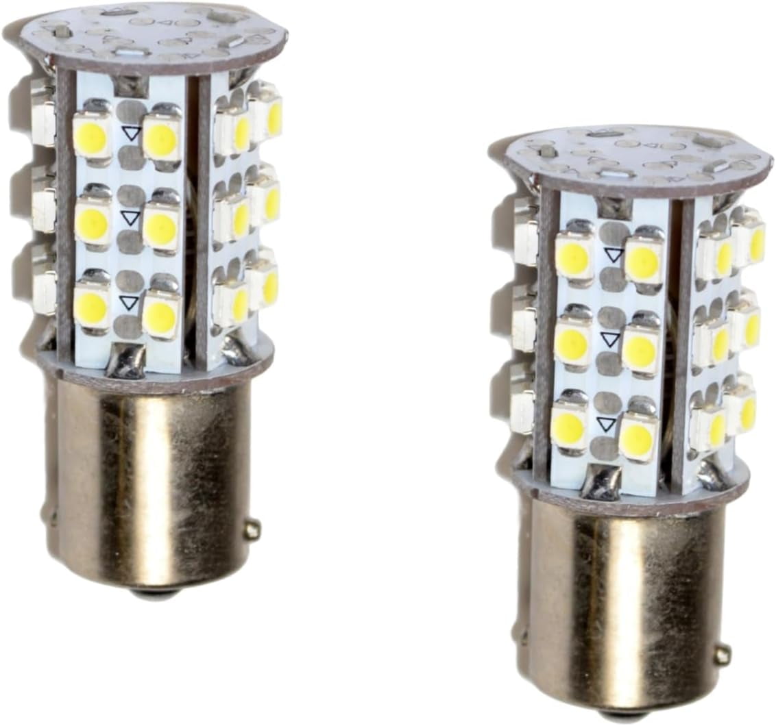 HQRP 2-Pack BA15s Bayonet Base 30 LEDs SMD LED Bulb Warm White for #93 ...