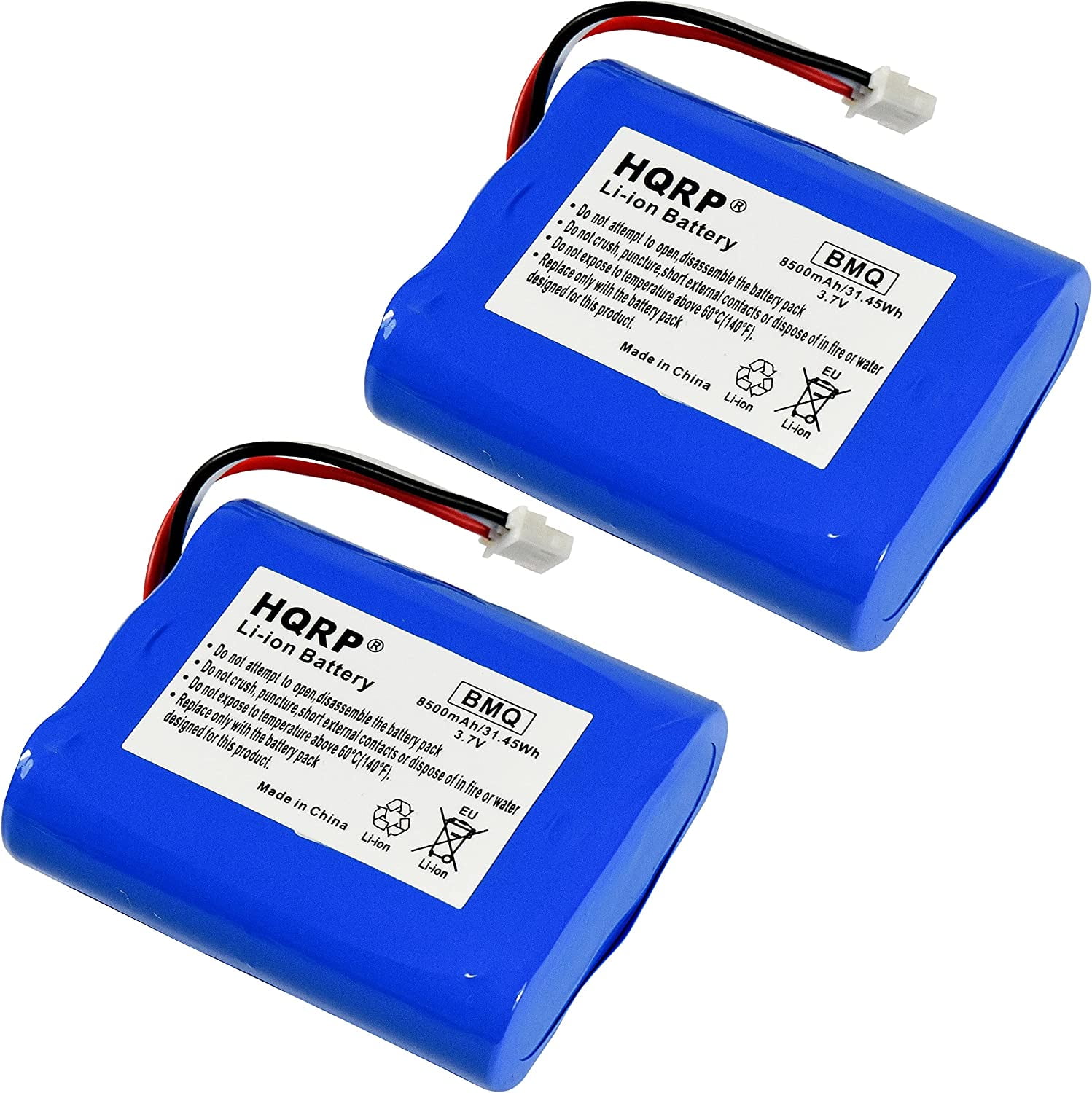 HQRP 2-Pack Battery Compatible with ADT 300-10186, Honeywell Pro 7 ...