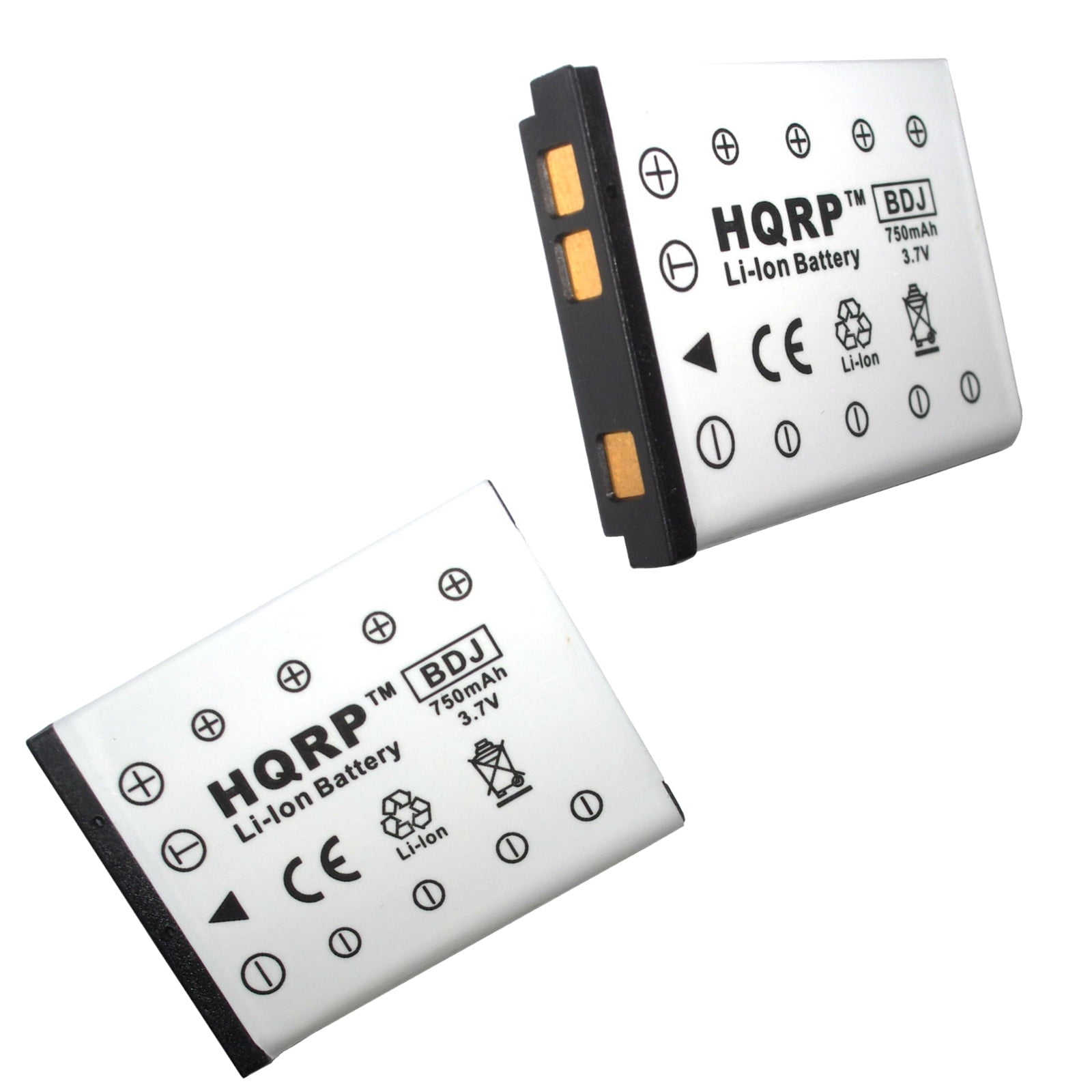 HQRP Rechargeable Battery 2-Pack, 3.7V 750mAh, Nikon Coolpix S Series ...
