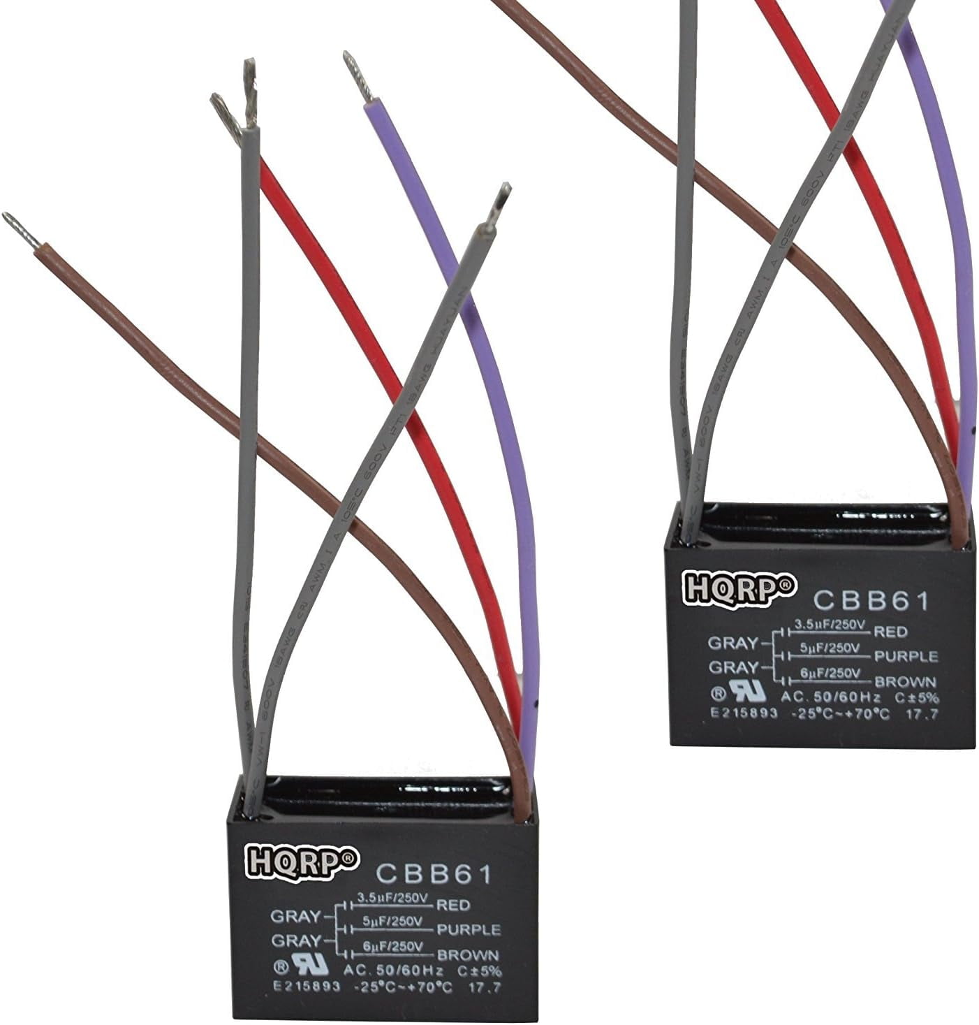 Ceiling Fan Capacitor Cbb61 5uf 2 Wire | Shelly Lighting