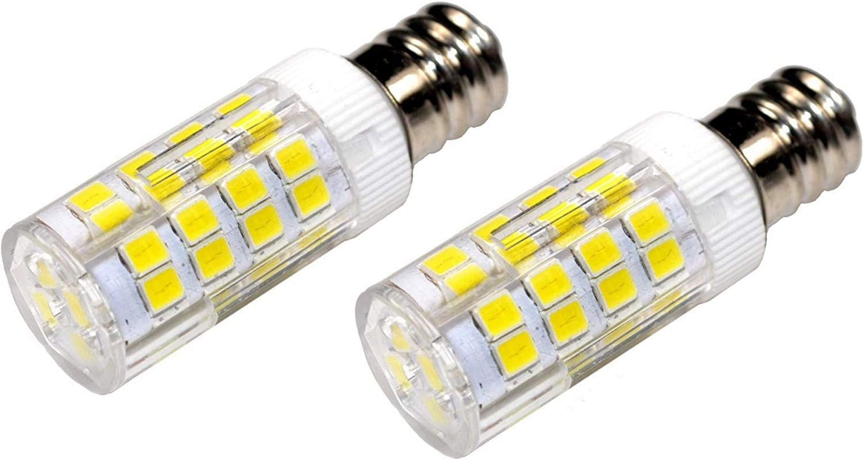 HQRP 2-Pack E12 52 LEDs SMD 2835 LED Sewing Machine Light Bulb Cool White 6000-6500K 110V 3W ...