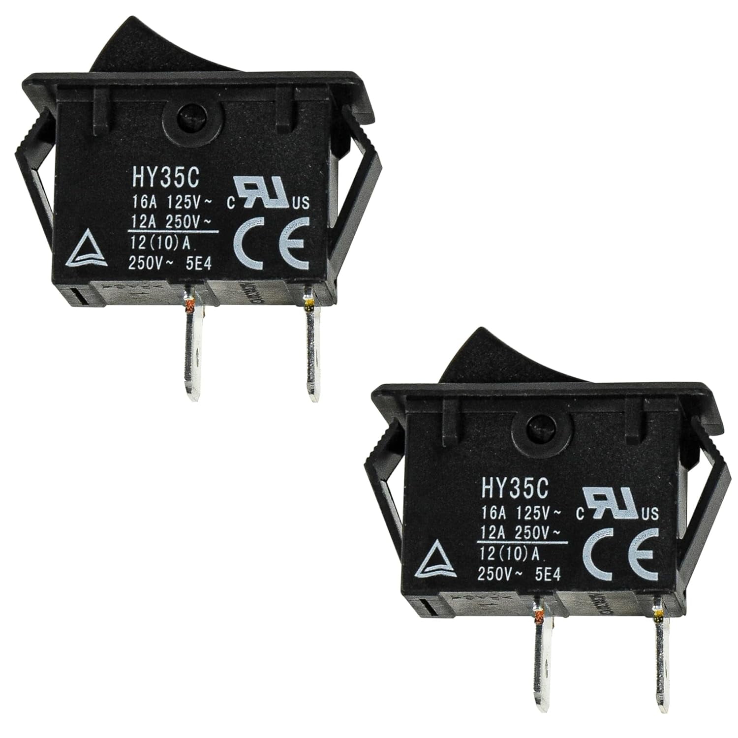HQRP 2-Pack ON Off Rocker Switch 2-Prong 16A 125V Compatible with Rigid ...