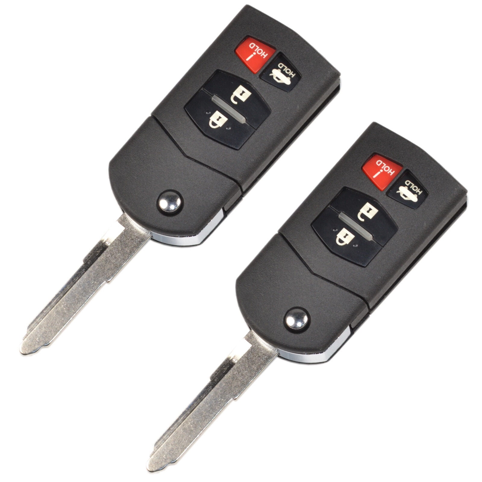 HQRP 2-Pack Remote Flip Folding Key Fob Shell Case Keyless Entry w/4 ...