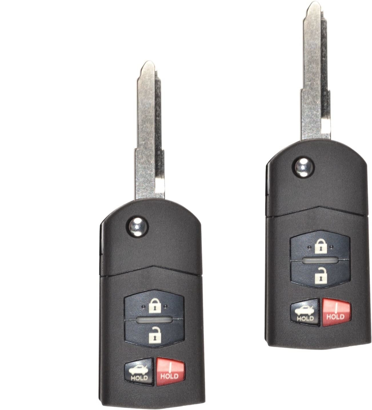 HQRP 2-Pack Remote Flip Folding Key Fob Shell Case Keyless Entry w/4 ...