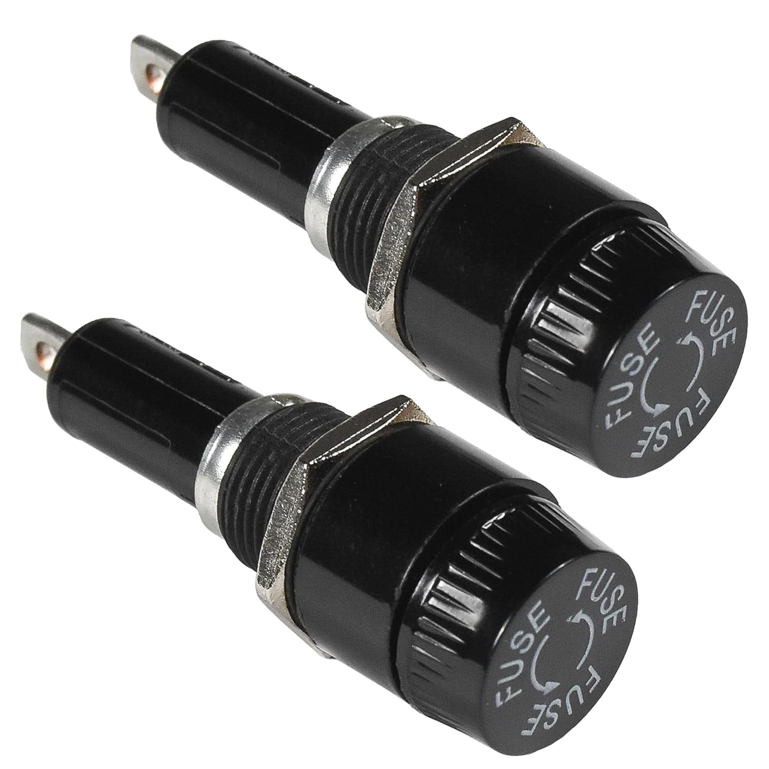 HQRP 2-Pack Screw Cap Panel Mount Fuse Holder for 6x30mm Fuses 30A 250V ...