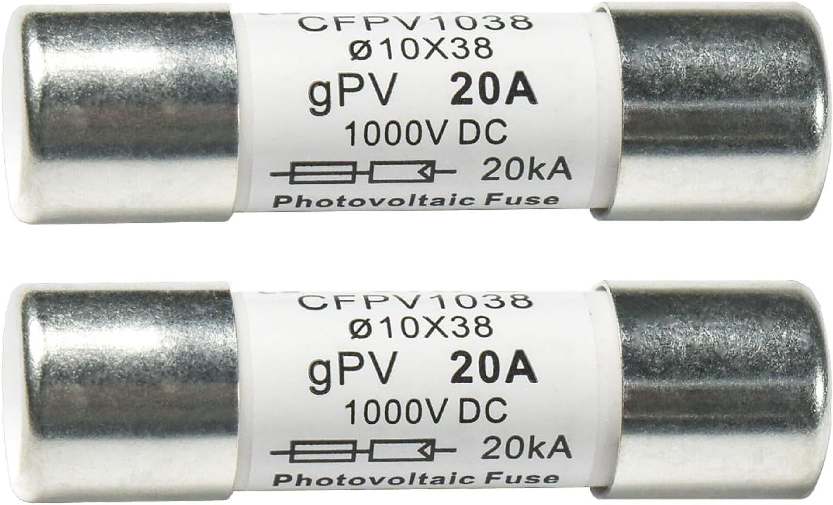 HQRP 2-Pack Solar PV Fast Acting Photovoltaic Fuse Link CFPV-1038, gPV ...