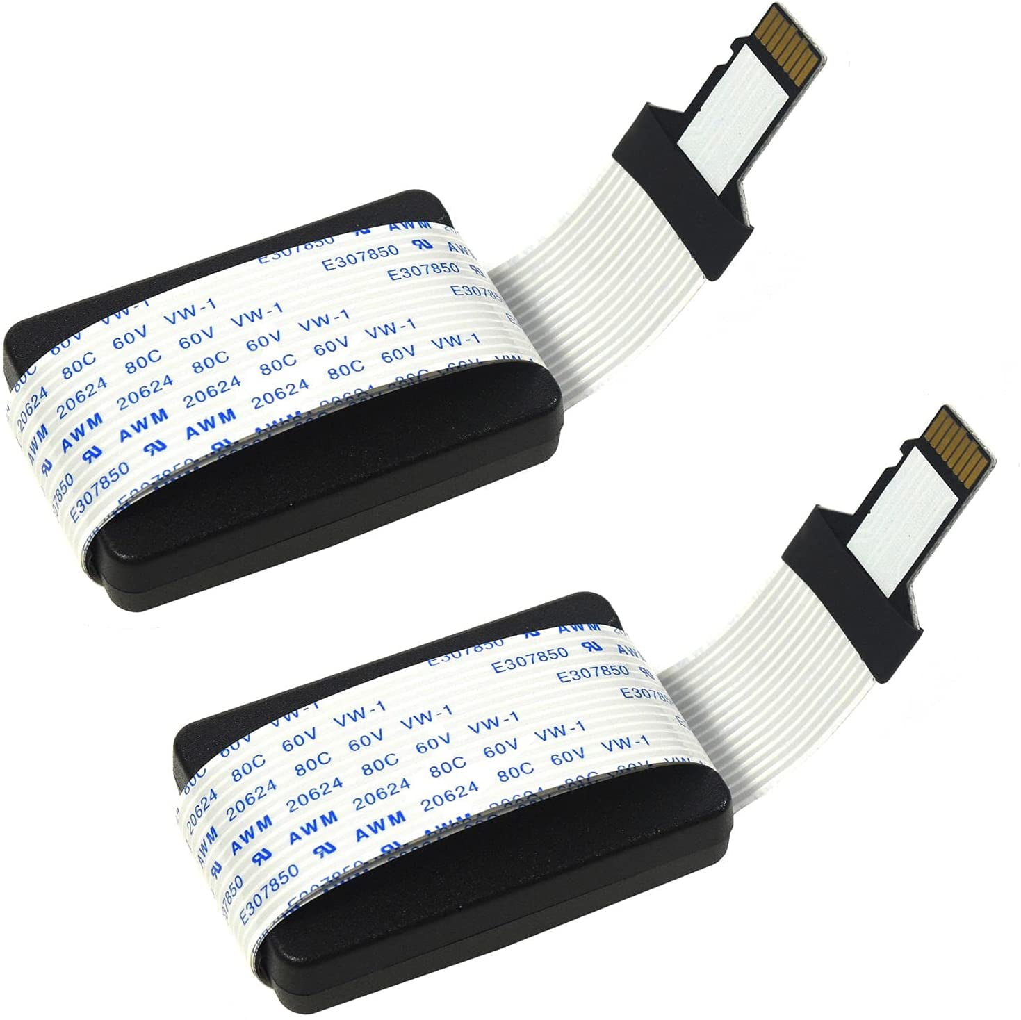 HQRP 2-Pack TF Micro SD to SD Card Male to Female Extension Cable ...