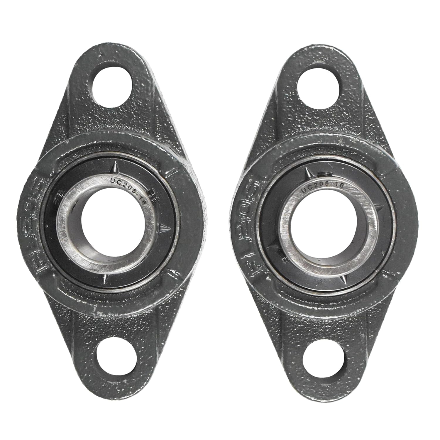 HQRP 2-Pack UCFL205-16 2-Bolt Flange Mounted Pillow Block Bearing 1-inch Bore, Solid Base, Self ...