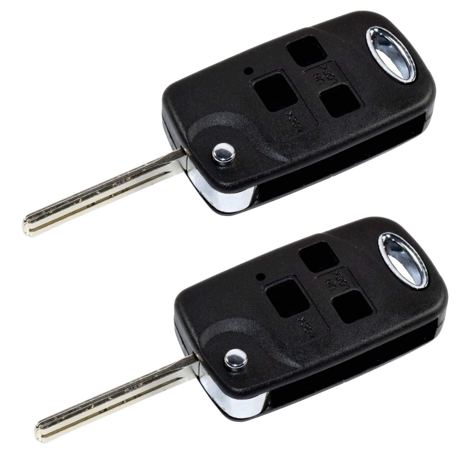 HQRP 2-Pack Upgrade Remote Flip Folding Key Fob Shell Case Keyless ...