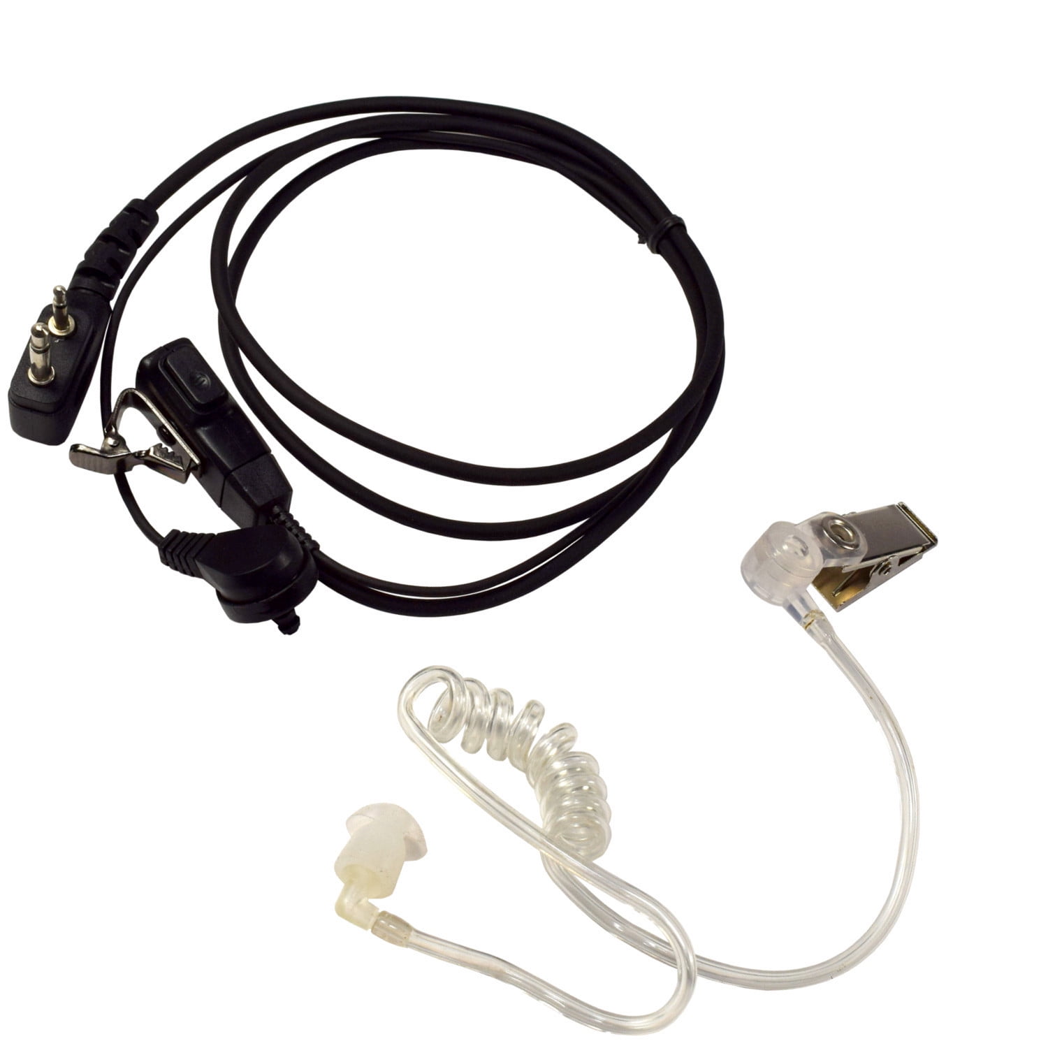 HQRP 2 Pin Acoustic Tube Earpiece Headset Mic for ICOM IC-02A, IC-02AT ...