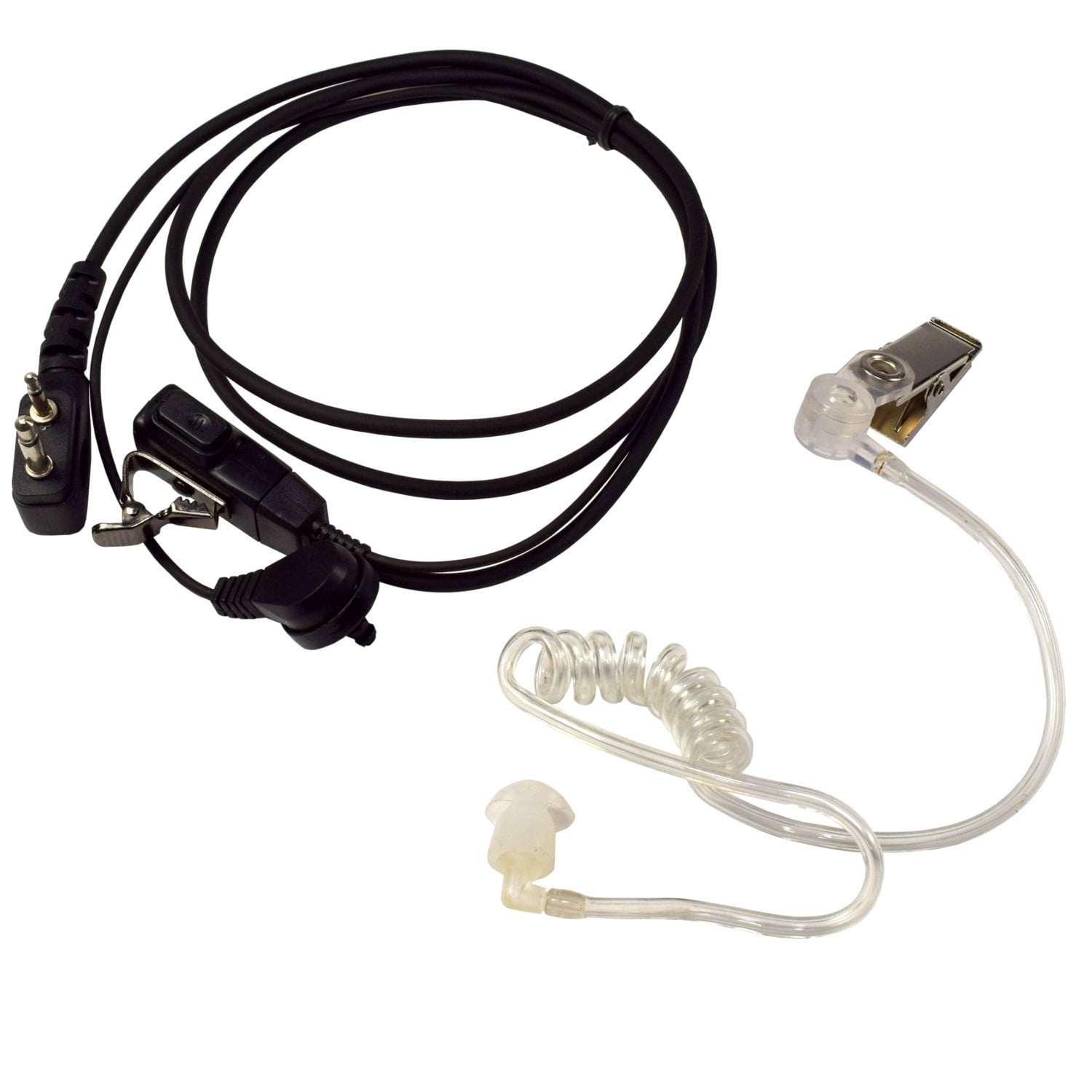 HQRP 2 Pin Acoustic Tube Earpiece Headset Mic for ICOM IC-2GE, IC-2GXA, IC-2GXA(T), IC-2GXAT ...
