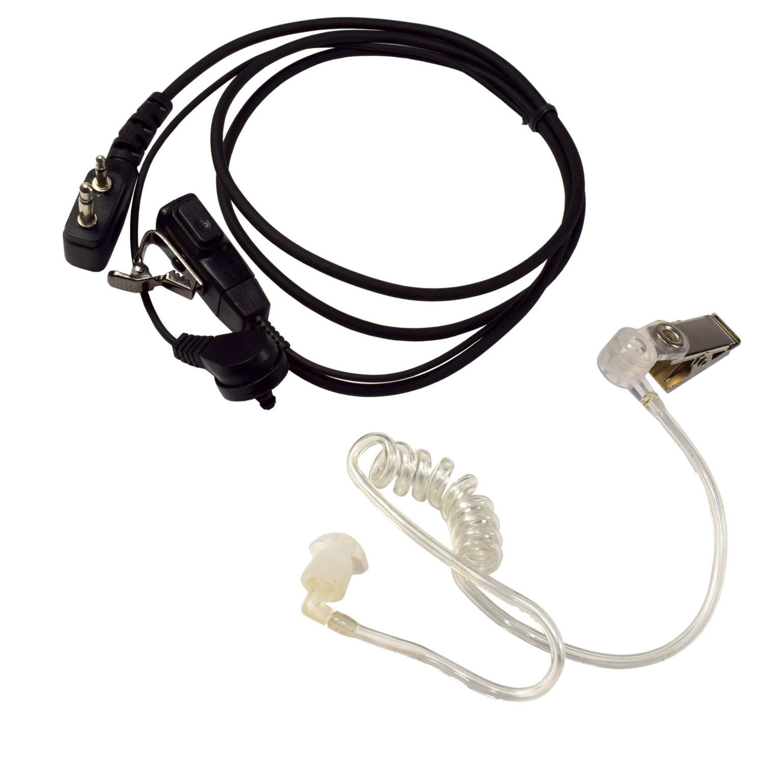 HQRP 2 Pin Acoustic Tube Earpiece Headset Mic for ICOM IC-F3001, IC ...