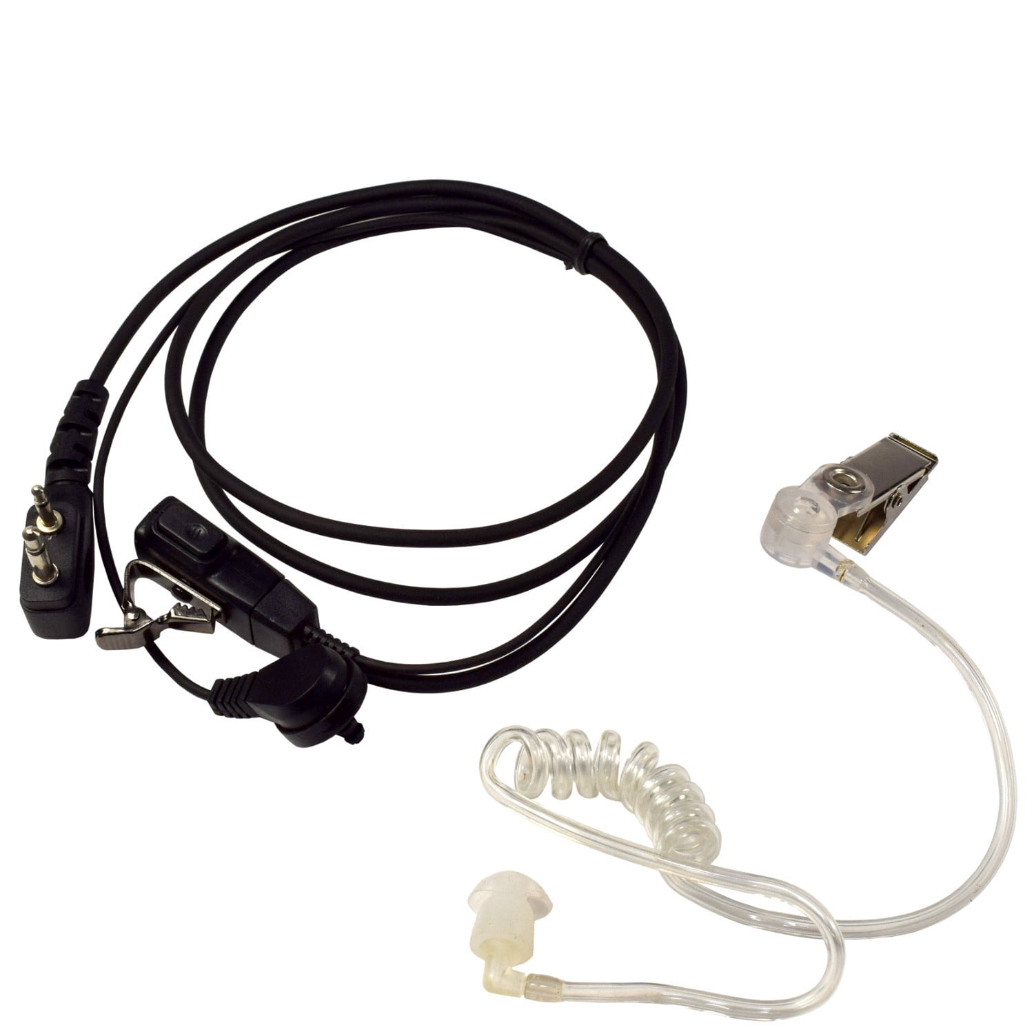 HQRP 2 Pin Acoustic Tube Earpiece Headset Mic for ICOM IC-F4001, IC ...