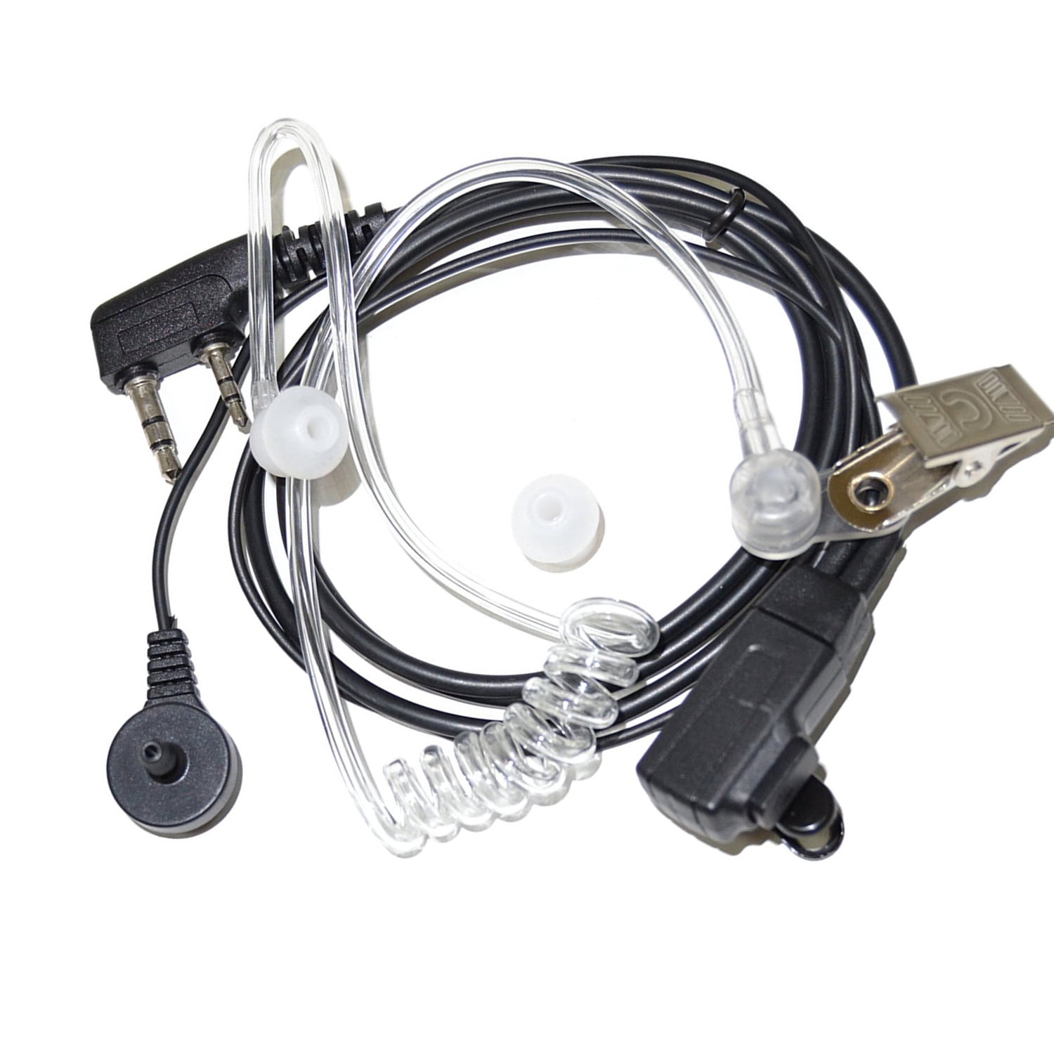HQRP 2 Pin Acoustic Tube Earpiece Headset Mic for Kenwood TK-2212, TK ...