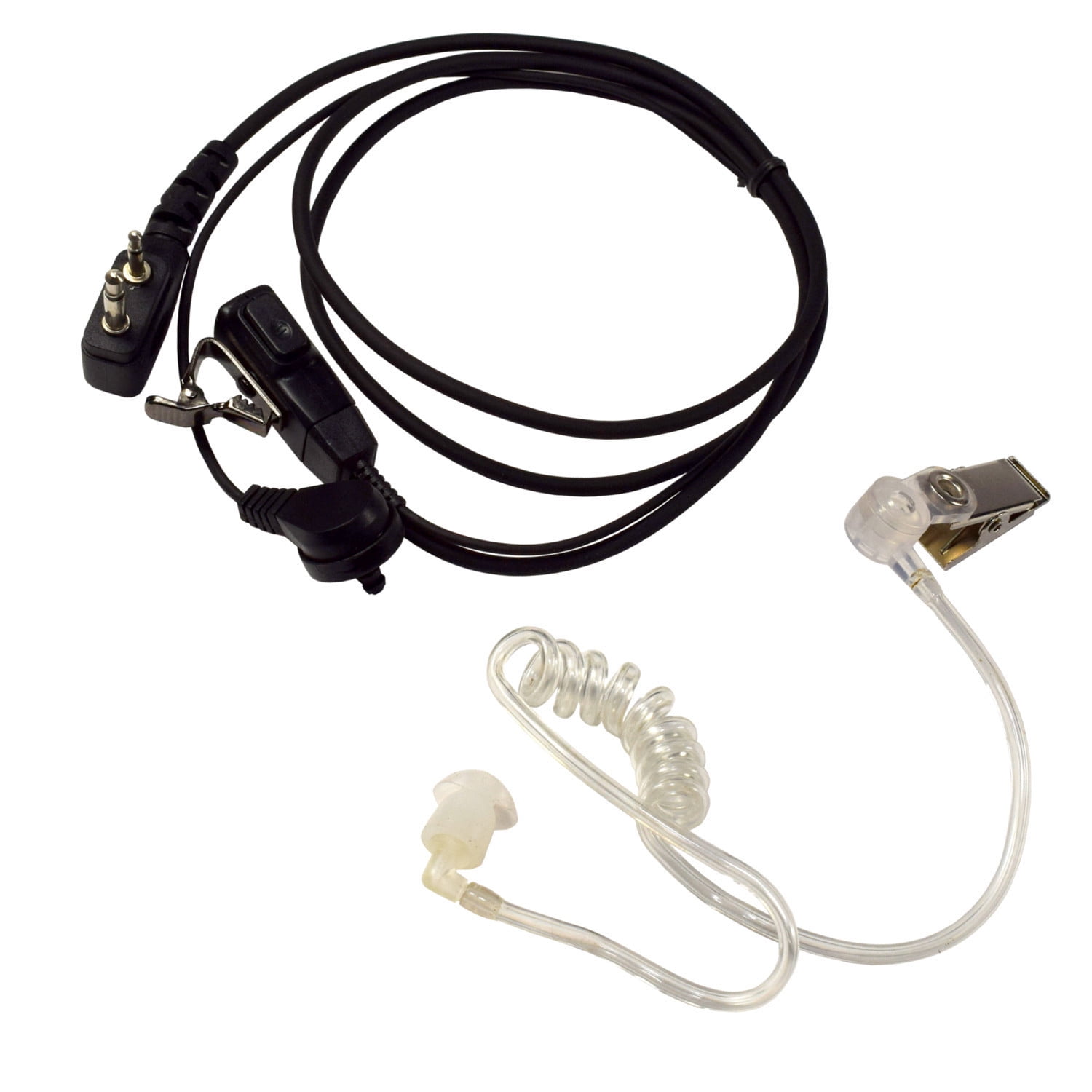 HQRP 2 Pin Acoustic Tube Earpiece Headset Mic for Yaesu FT-11, FT-11R, FT-2008, FT-2009 ...