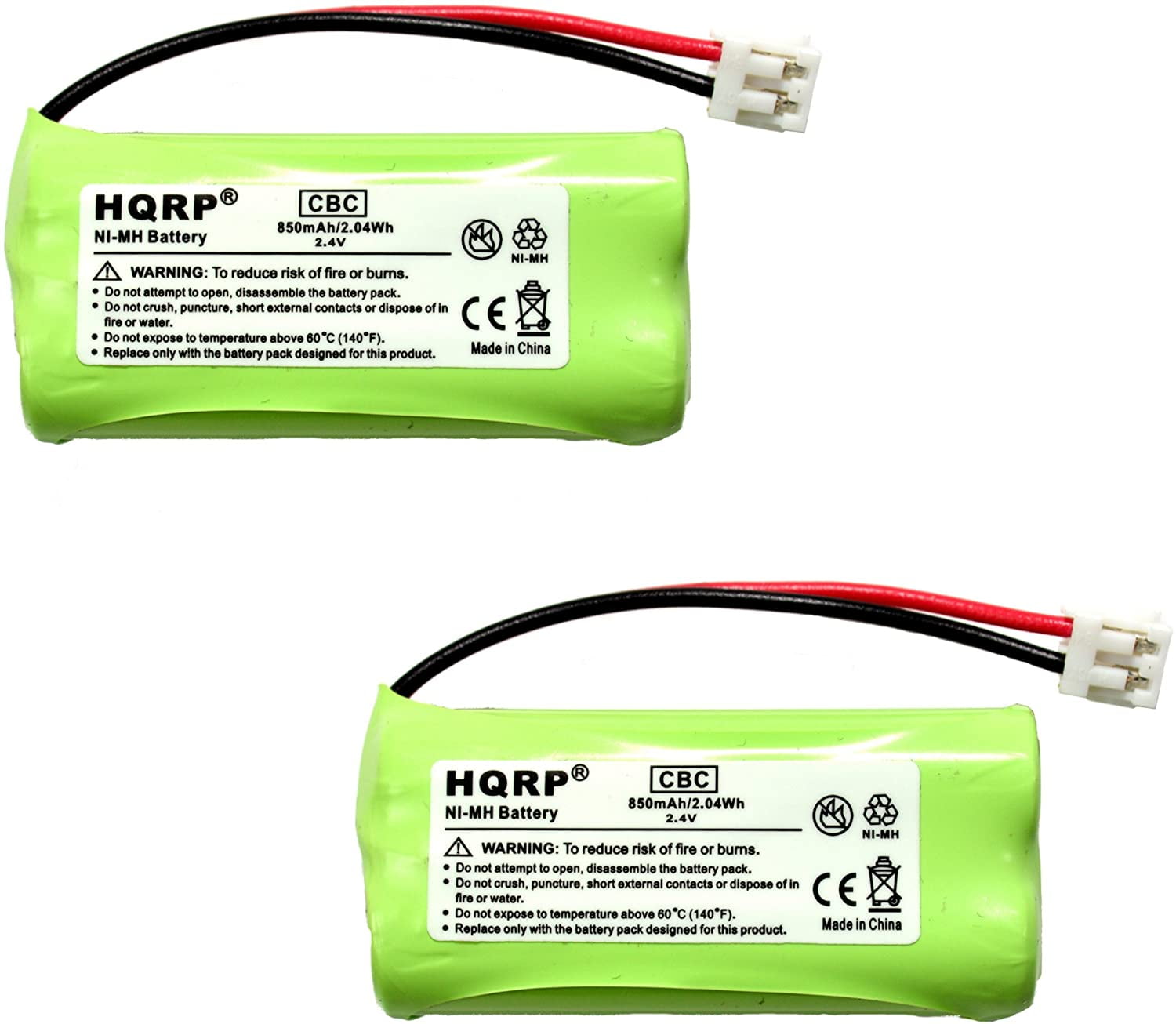 HQRP 2 pack Phone Battery compatible with ATT LUCENT / VTECH BT18433 ...